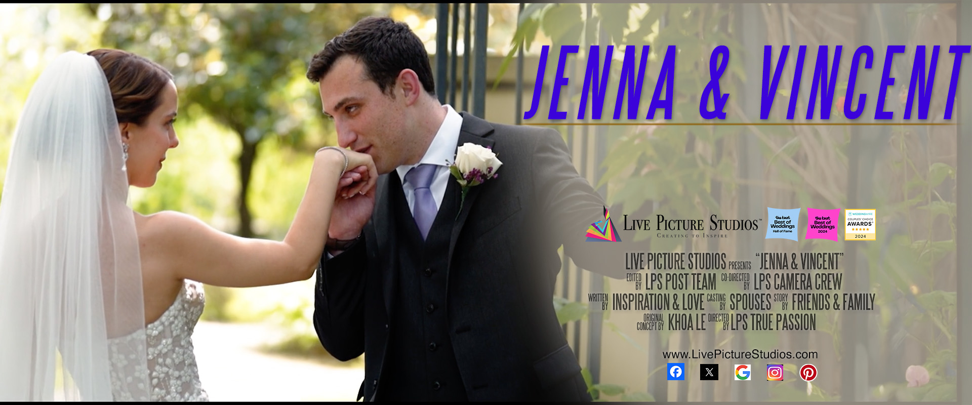 Jenna and Vincent Wedding Highlight - Olde Mill Inn, Basking Ridge NJ